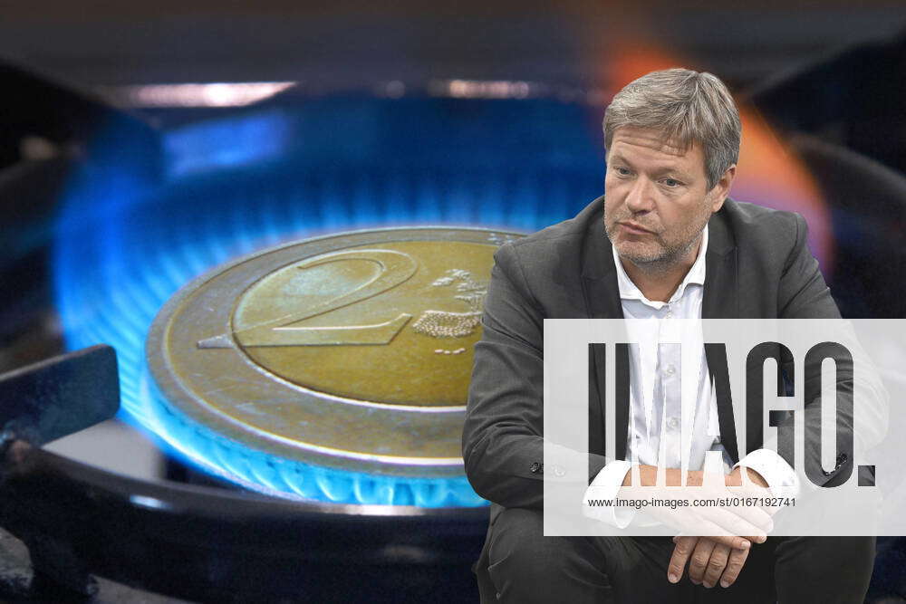 PHOTOMONTAGE theme photo energy prices,gas levy Robert Habeck announces ...