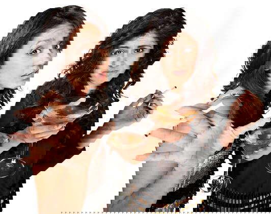 Young Hispanic club girls with cigarettes and alcohol, model released ...