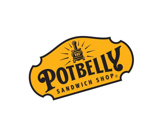potbelly Sandwich Shop, Twisted Logo, White Background