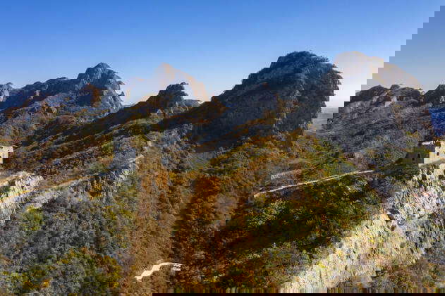 The Great Wall in liaoning huludao awl hill China