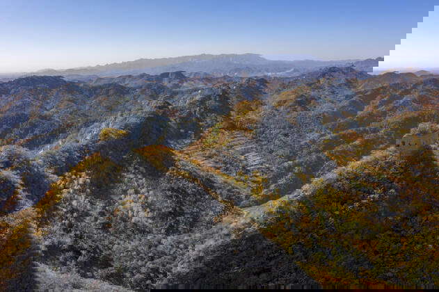 The Great Wall in liaoning huludao awl hill China