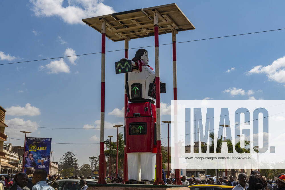 Robot traffic control, Lubumbashi, Democratic Republic of the Congo, Africa