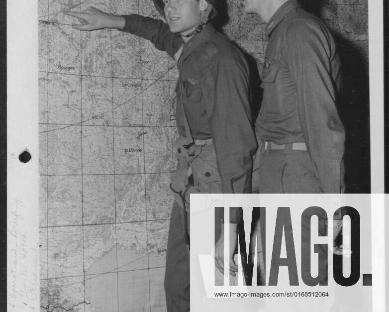 Colonel Young Points Out A Future Target To A Member Of The 439Th Troop ...