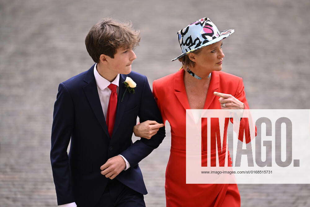 Princess Delphine and Oscar O Hare pictured arriving for the wedding ...