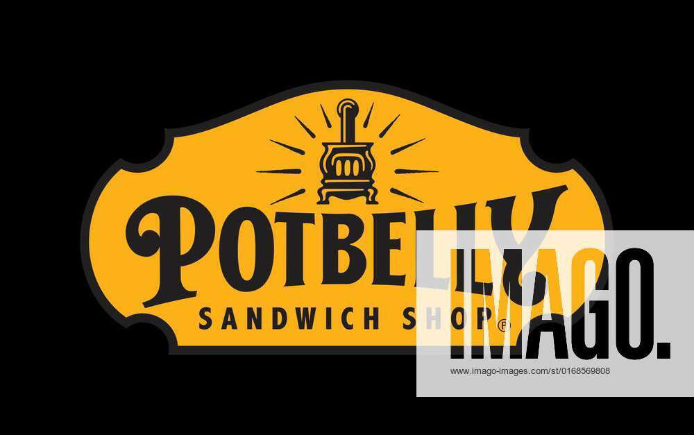 potbelly Sandwich Shop, Logo, Schwarzer Background