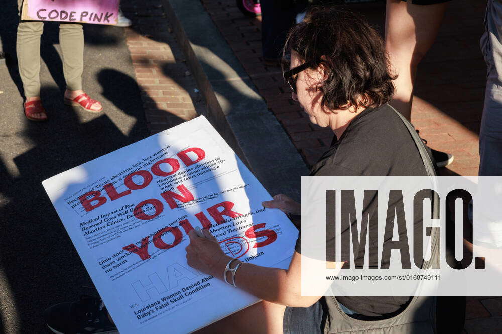Protest Outside Of D.C. Pro-life Gala An abortion rights supporter ...