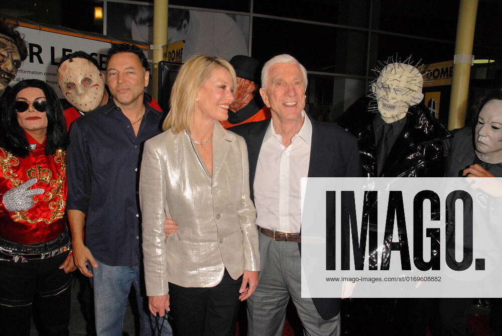 Leslie Nielsen and wife Barbaree Earl at the Los Angeles Premiere of ...