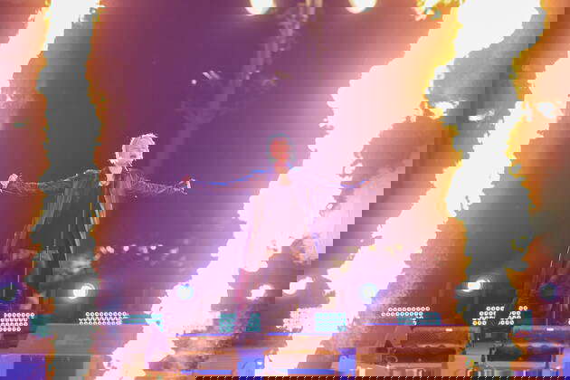 MOSCOW, RUSSIA - : Russian singer Shaman performs during a concert in ...