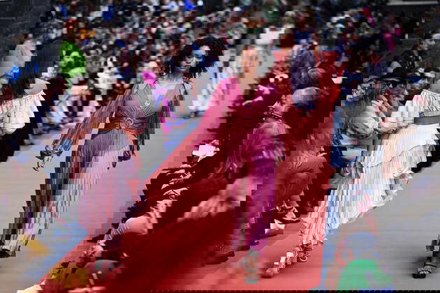 MELBOURNE FASHION WEEK, Models walk the runway during the Martin Grant ...