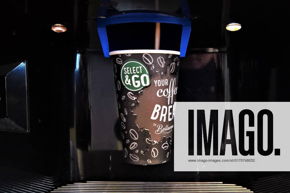 Select and Go Coffee, Cappuccino to go from Lidl coffee machine with coin