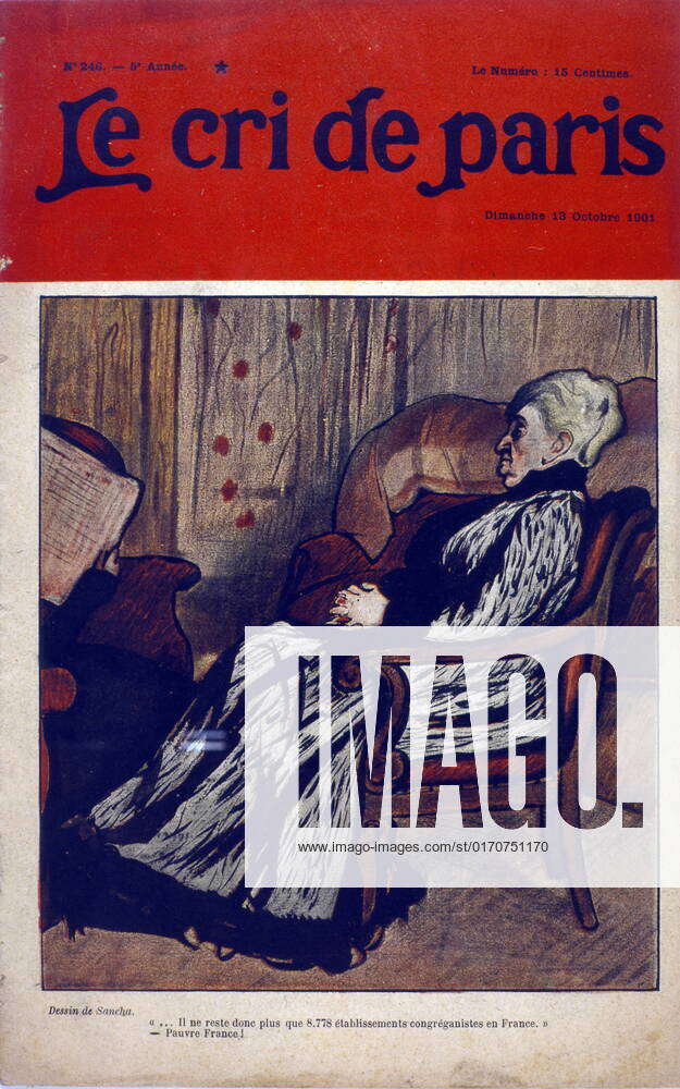 Paper publication entitled Le cri de Paris dated 13 October 1901 ...