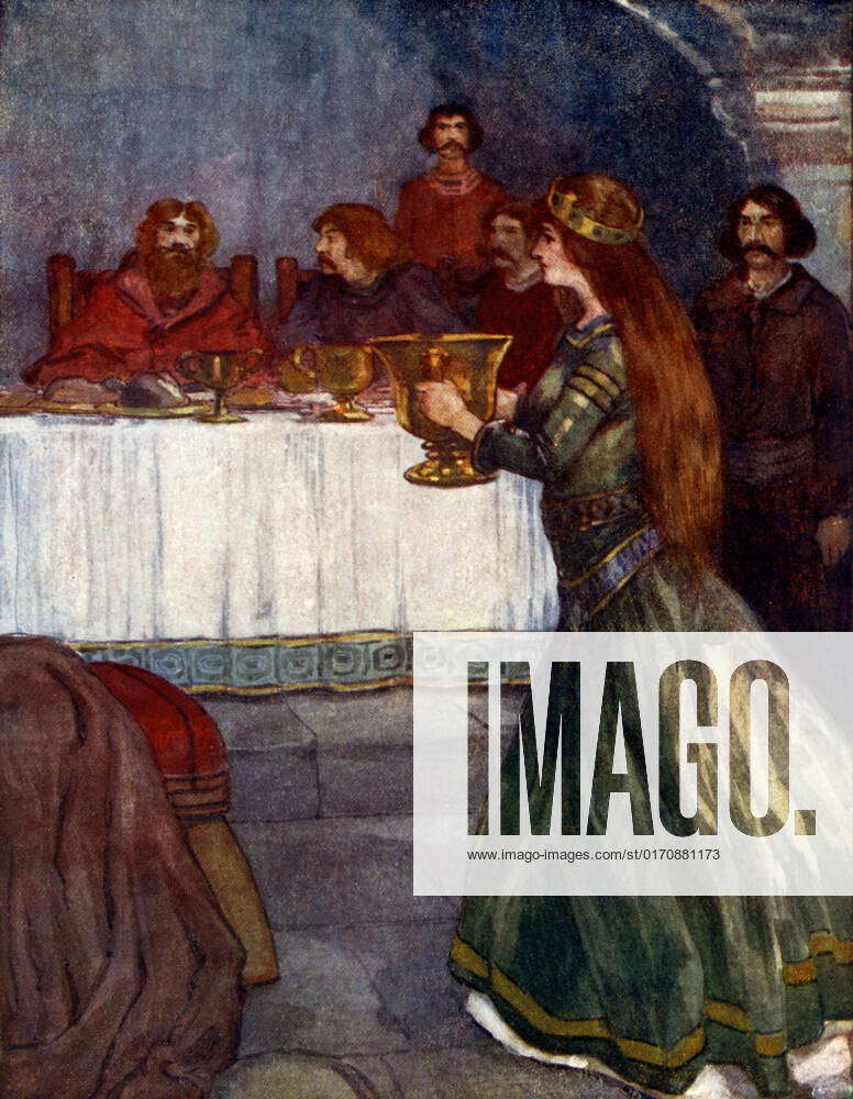 Rowena came into the room carrying a beautiful golden cup , c430 AD ...