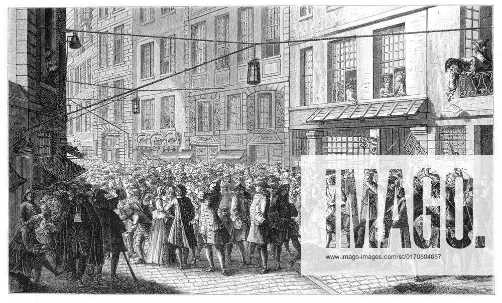 Quincampoix Street Paris 1718 1885 Illustration From 18th Century quincampoix-street-paris-1718-1885-illustration-from-18th-century