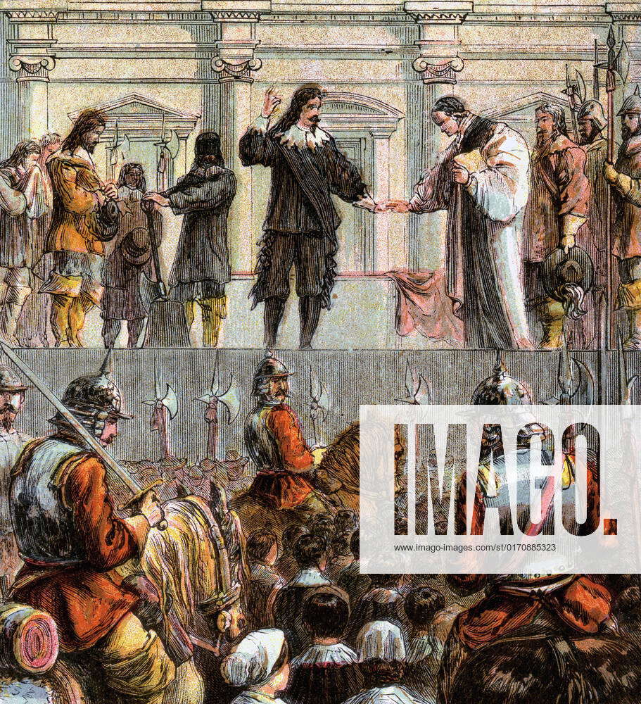 Execution Of Charles I, 1649 , (c1850). Charles was convicted of ...