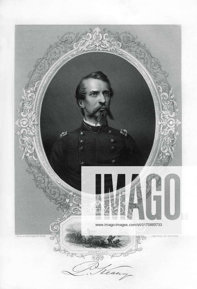 General Philip Kearny, US Army officer, 1862-1867. A dashing cavalry ...