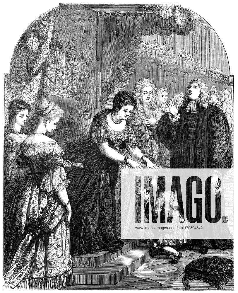 Queen Anne touching young Samuel Johnson for the evil. Anne, Queen of ...