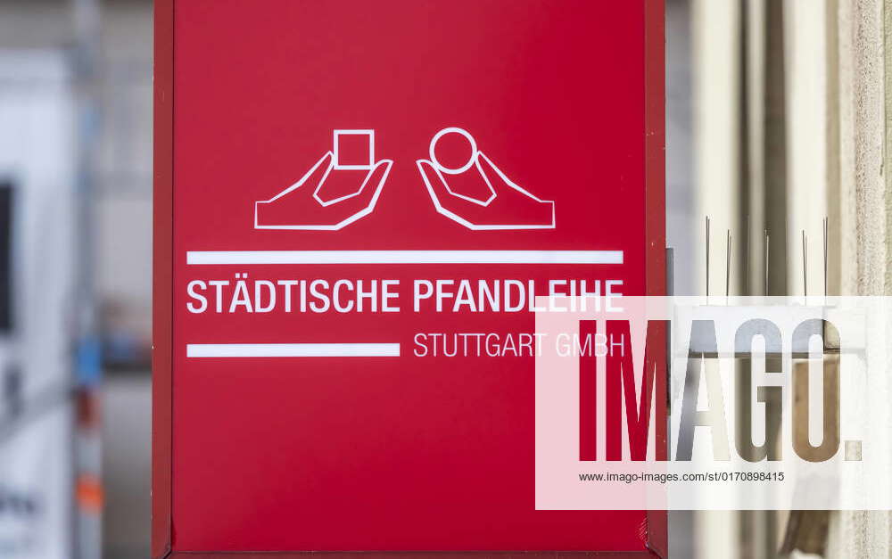 Pawn credit advertising of the municipal pawnshop Stuttgart 14 10 2022 ...