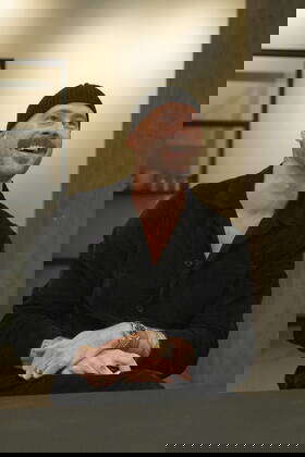 Actor Ulf Stenberg, 43 at a press junket for the Netflix series The ...