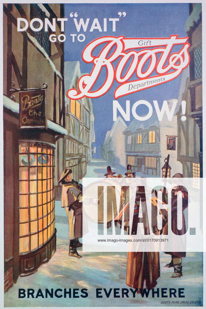 Advert For Boots The Chemists 1924 A Print From The Sketch Christmas Number 1924 Rights