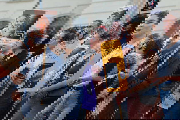 Participants at the demonstration International solidarity with ...