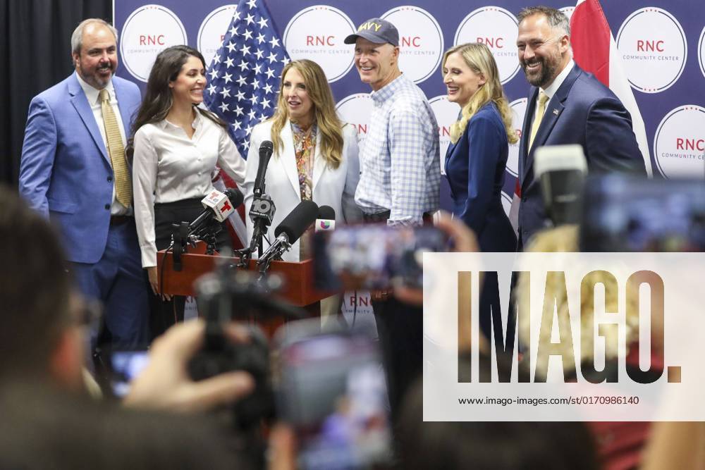 Tampa, Florida, USA: From left to right: Sen. Joe Gruters, Anna Paulina ...