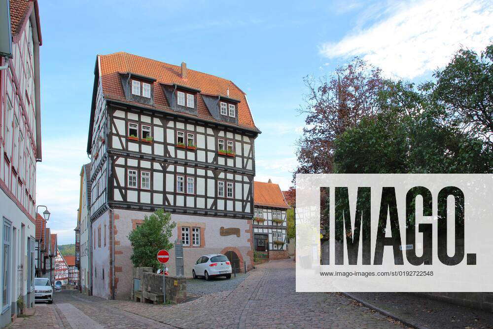 historical Bender house and half-timbered house, Slot, Vogelsberg ...