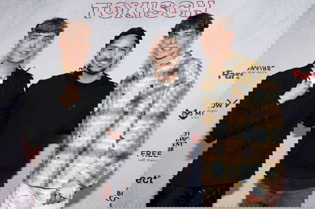 Jonas Wuttke, Dominik Porschen and Jonas Ems at the premiere of the ...