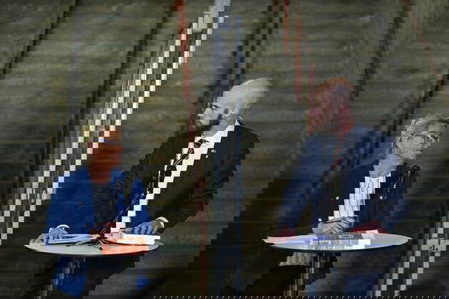 STOCKHOLM 20221107 Minister for Civil Defense Carl Oskar Bohlin ...