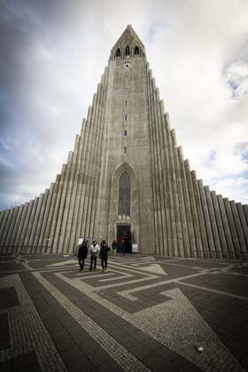 Hallgrimur Church General view of the interior of Hallgrimur Church ...