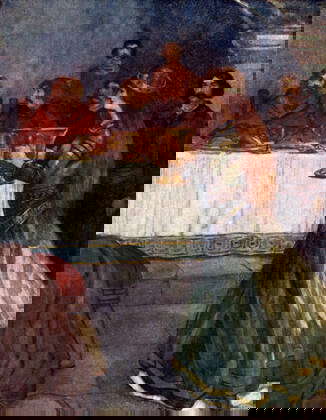 Rowena came into the room carrying a beautiful golden cup, c430 AD ...