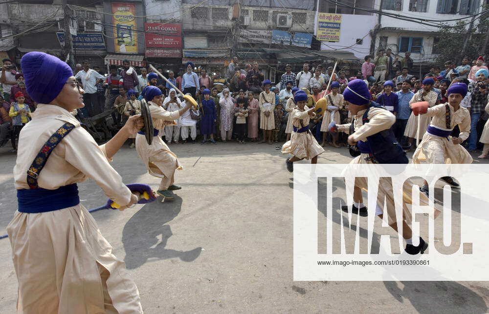NEW DELHI, INDIA - NOVEMBER 7: Sikh community display their martial art ...