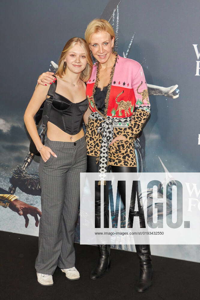 Annika Ernst with daughter Luna Event Screening of BLACK PANTHER ...