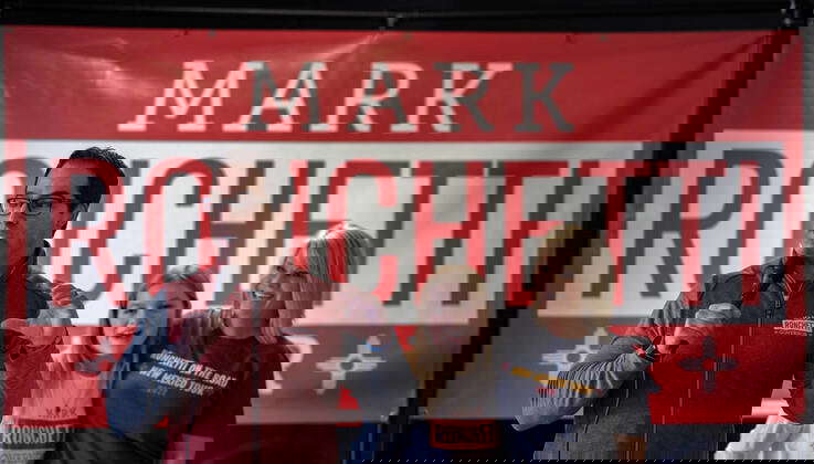 USA: Republic candidate for Governor Mark Ronchetti, along with his ...