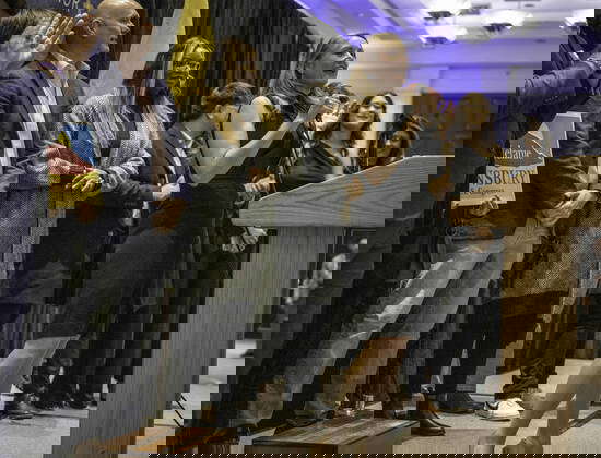 Albuquerque, New Mexico, USA: ..Melanie Stansbury celebrates her ...