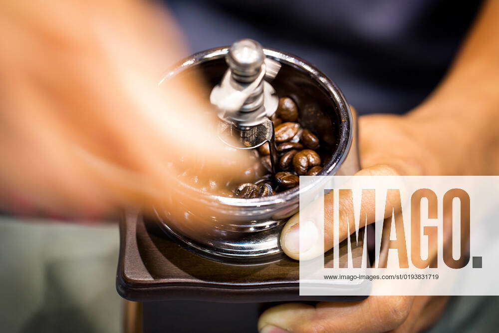 Grinder with coffee beans , 37852536, antique, aroma, beans, brown, cafe, caffeine, close up