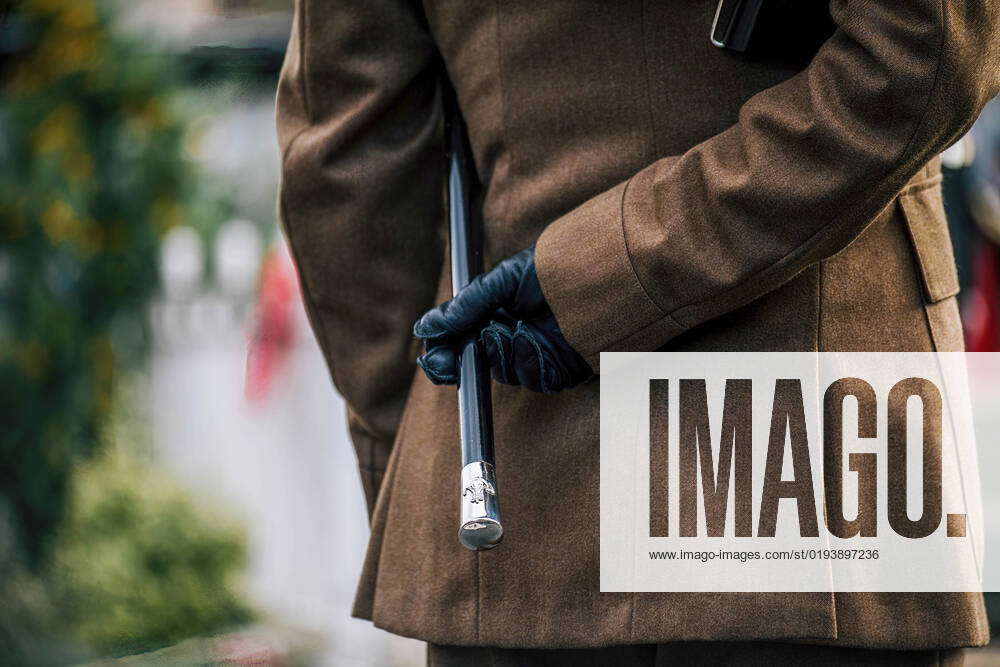 November 13, 2022, Hereford, United Kingdom: An army officer holds a ...