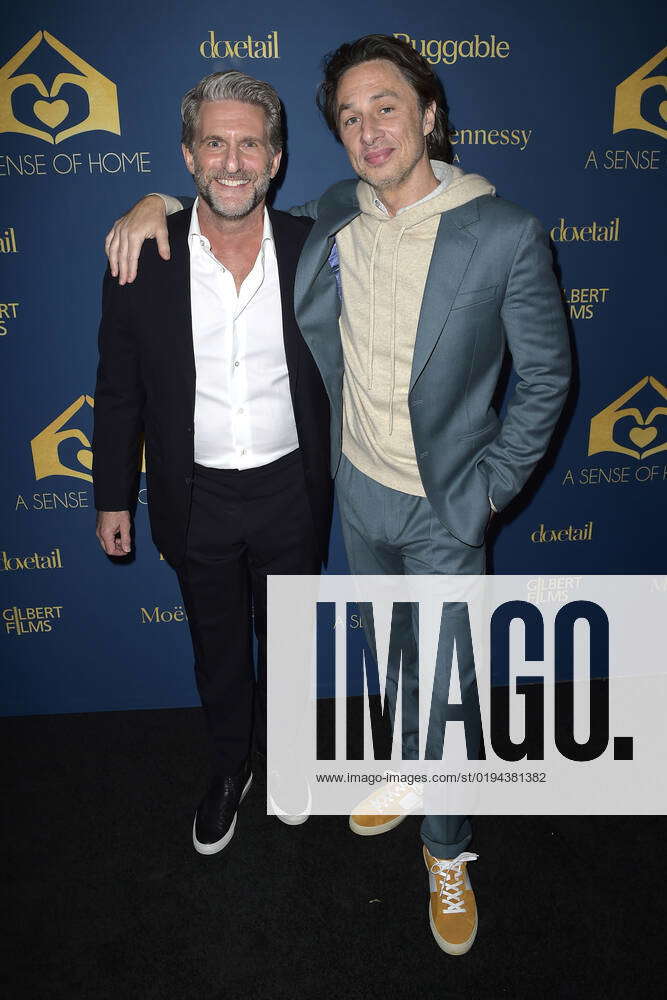 Gary Gilbert and Zach Braff at the Sense of Home 2022 Gala at a private ...