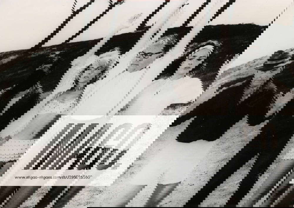 German actors Heinz Erhardt, Ann Smyrner, Harald Juhnke, and Karin Dor ...