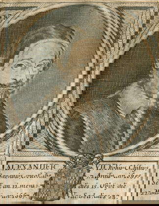 Portrait of Pope Alexander IV, engraving from the Summorum Romanorum ...