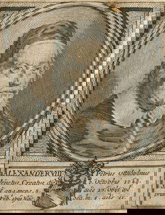 Portrait of Pope Alexander IV, engraving from the Summorum Romanorum ...