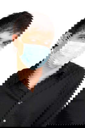 Man in the mask isolated on white, model released, 8223574, sick, man ...