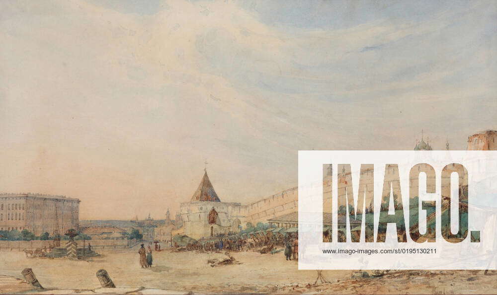 View of the Kitay-gorod in Moscow, 1850-1860s