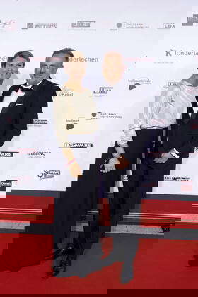 Track and field athlete Katrin Krabbe and her partner Karsten Fluhr at ...