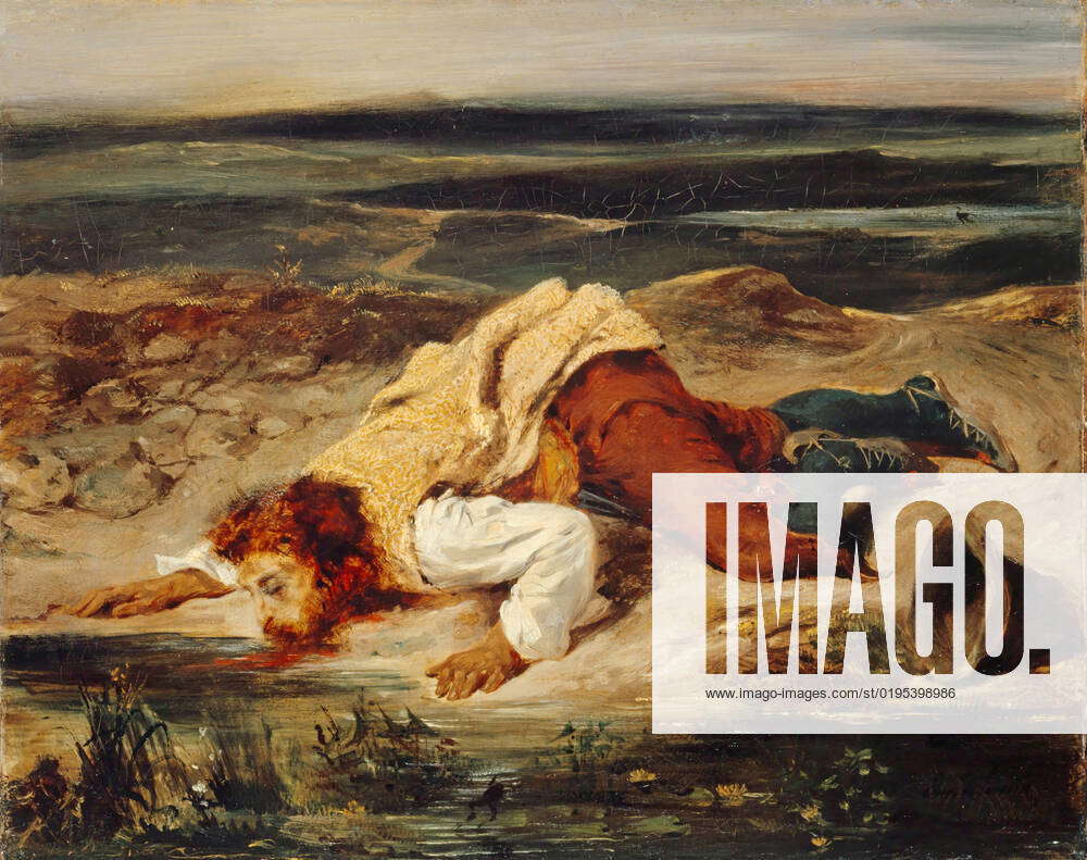Wounded Brigand (Roman Shepherd), ca 1825. Creator: Delacroix, Eug?ne