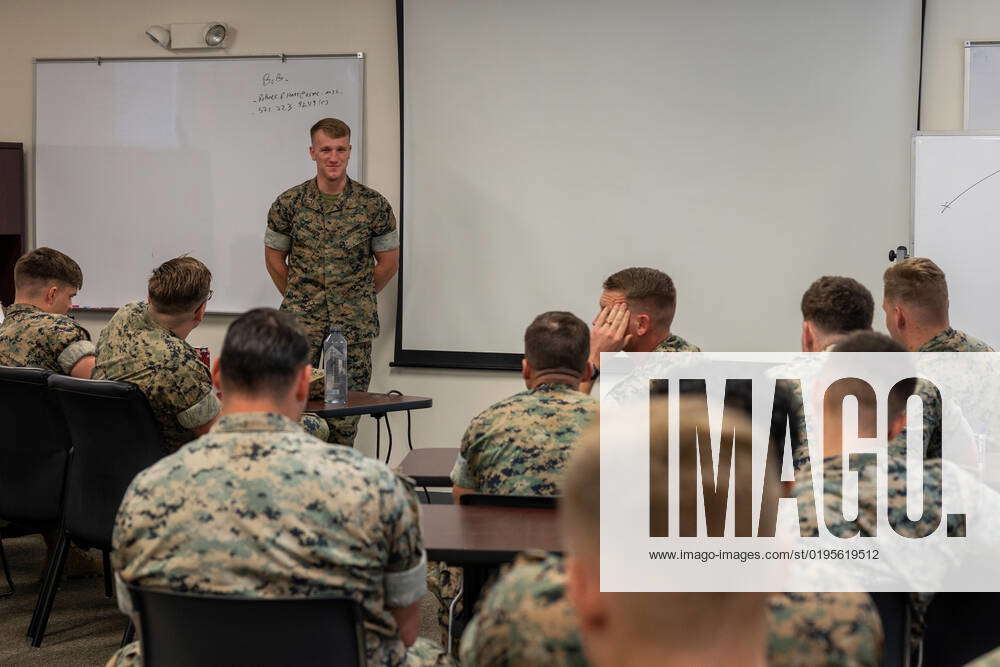 U.S Marine Corps Capt. Stuart Blomgren, an intelligence officer with the 26th Marine Expeditionary