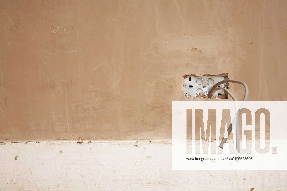 Wires Protruding From Plastered Wall, property released, 9901112 ...