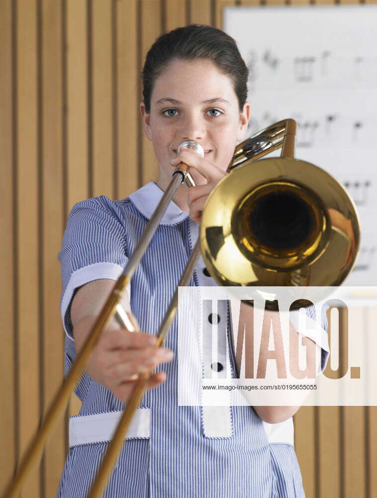 Female Playing Trombone, model released, property released, 9902784 ...