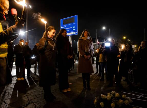 AMSTERDAM Mayor Femke Halsema during the celebration of the 100th ...