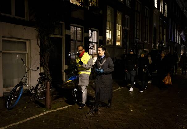 AMSTERDAM Mayor Femke Halsema during the celebration of the 100th ...