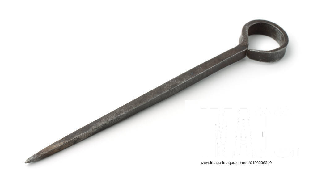 Old metal awl Old metal awl isolated on